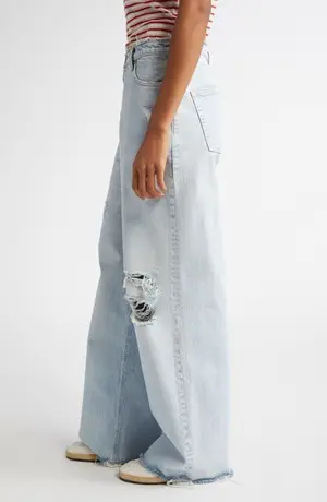 GOLDEN GOOSE Melody Wide Leg Jeans - Cloud Blue