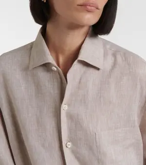Loro Piana Linen Shirt Dress - Beige