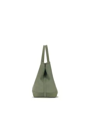 EZRA ARTHUR Audrey Velvet Leather Tote Bag - Moss