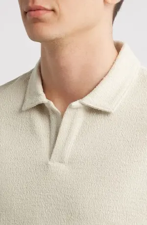 BOSS Pye Textured Johnny Collar Polo