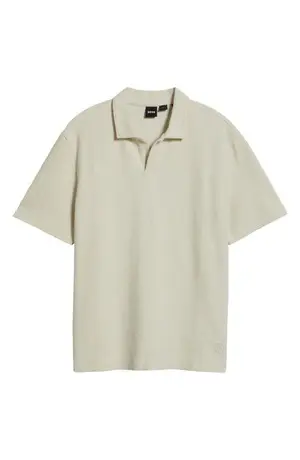 BOSS Pye Textured Johnny Collar Polo