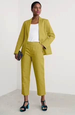 SEASALT CORNWALL Westlin Straight-leg Suit Pants - Lime