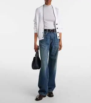 Brunello Cucinelli Ribbed-knit Turtleneck Top - Grey