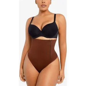 SHAPELLX Side Zip Shaping Panty - Mocha