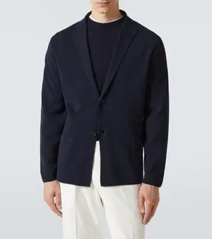 Thom Sweeney Knitted Cotton Crêpe Blazer