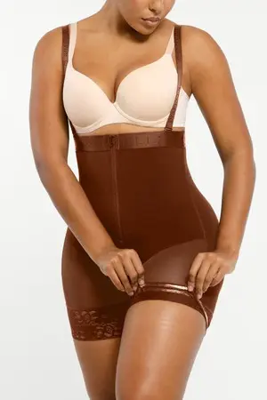SHAPELLX Firm Compression Bodysuit Shaper - Mocha