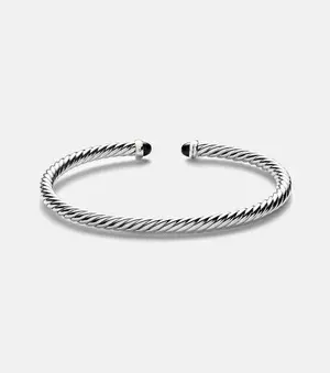 David Yurman Cable Flex Cuff Bracelet With Onyx