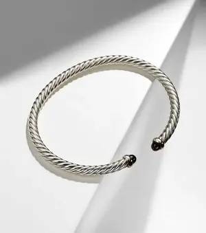 David Yurman Cable Flex Cuff Bracelet With Onyx
