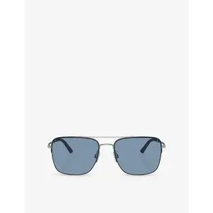 Oliver Spencer Pilot-frame Metal Sunglasses - Silver