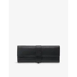 Smythson Panama Small Jewellery Roll Case - Black
