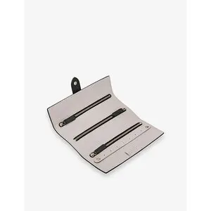 Smythson Panama Small Jewellery Roll Case - Black