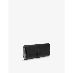Smythson Panama Small Jewellery Roll Case - Black