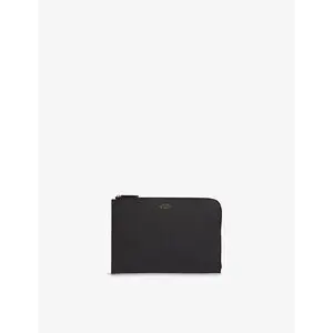 Smythson Panama Leather Slim Pouch - Black