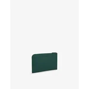 Smythson Panama Leather Slim Pouch - Forest Green