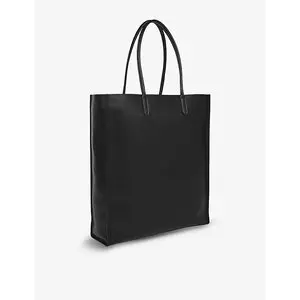 Smythson Kingly Leather Tote Bag - Black