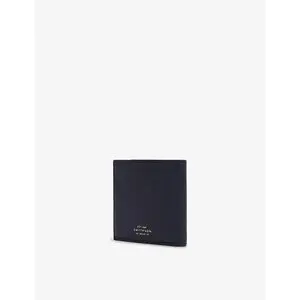 Smythson Panama 6-card Slot Leather Wallet - Navy