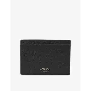 Smythson Panama Leather Passport Sleeve - Black