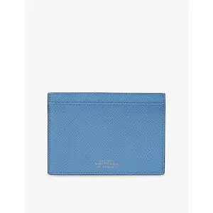 Smythson Panama Leather Passport Sleeve - Nile Blue