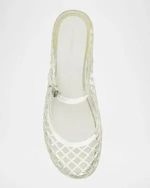 Tory Burch Tory Burch Mellow Jelly Mary Jane Mules Clear