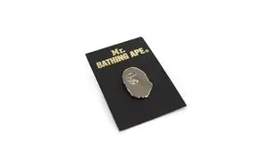 A BATHING APE Apehead Pin - Silver