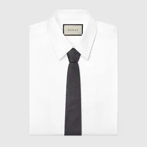 Gucci Gg Silk Jacquard Tie - Grey