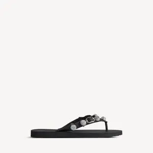Balenciaga Cagole Thong Sandal - Black