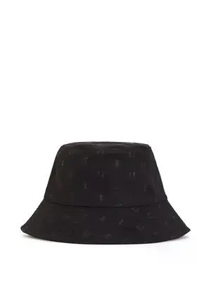 Karl Lagerfeld Ikon Printed Bucket Hat - Black