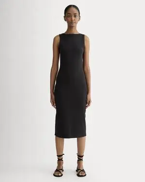Everlane Selfie Tank Top Midi Dress - Black
