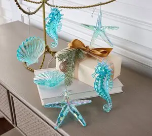 VALERIE PARR HILL Set Of 6 Ocean Ornaments Valerie - One-color