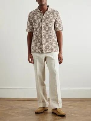 Altea Crocheted Cotton Shirt