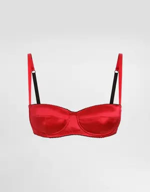 Dolce & Gabbana Satin Balconette Bra - Red