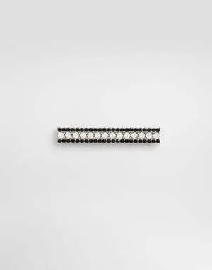 Dolce & Gabbana Metal Rhinestone-detailed Tie Clip - Silver