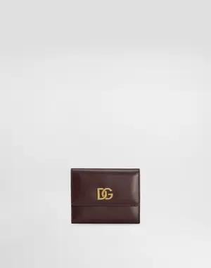 Dolce & Gabbana Calfskin Wallet With Dg Logo - Bordeaux