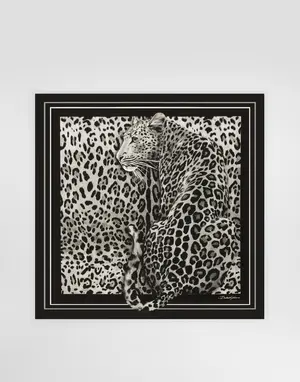 Dolce & Gabbana Leopard- Silk Twill Foulard - Print