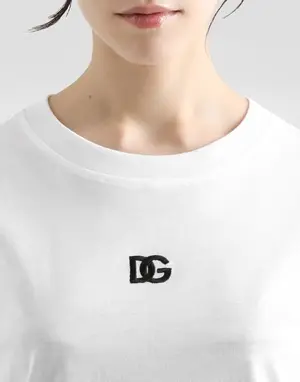 Dolce & Gabbana Jersey T-shirt With Dg Logo - White