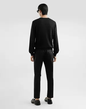 Dolce & Gabbana Tailored Stretch Cotton Gabardine Pants - Black