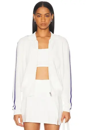 The Upside Carnaby Pari Zip Knit Jacket - White