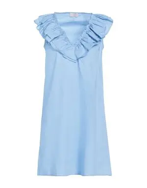 Liu Jo Cotton Poplin Mini Dress With Ruffles