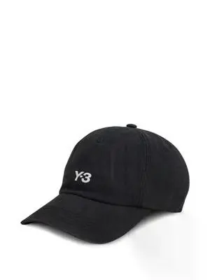 Y3 Embroidered Logo Cap - Black