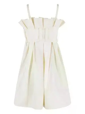 JW Anderson Belted Pleated Mini Dress - Neutrals