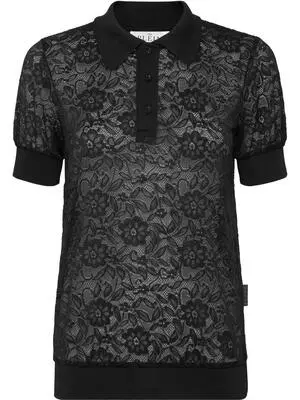 Philipp Plein Lace Polo Top