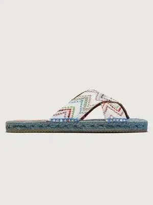 Missoni Harlow Fabric Upper Sandal - Rascchel Wave Mare