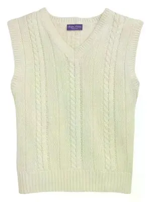 Ralph Lauren Purple Label Cable-knit Vest - Neutrals
