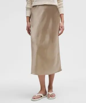 Lululemon Satin Midi Skirt