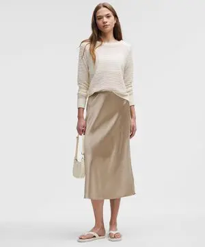 Lululemon Satin Midi Skirt