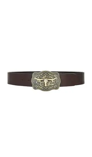 LAMARQUE X Rodeo Buckle Belt - Brown