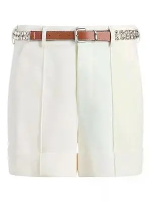 Cinq À Sept Cinq A Sept Ester Embellished Shorts White