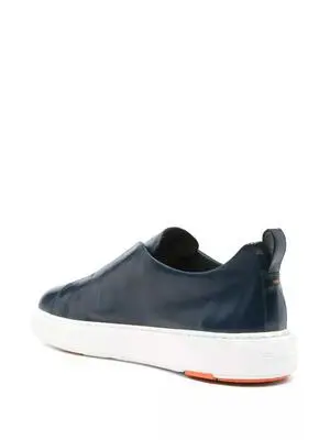 Santoni Leather Sneakers - Blue