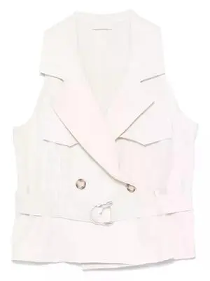 Liu Jo Belted Waistcoat - Neutrals