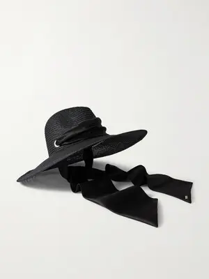 Eugenia Kim Cassidy Grosgrain-trimmed Hemp Sunhat - Black